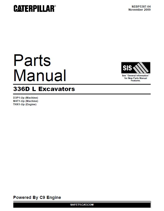 Manual De Partes Caterpillar Excavadora Hidráulica 336dl