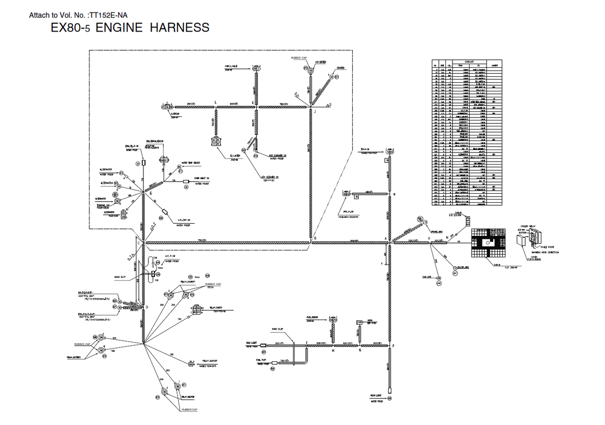 Manual Diagramas Eléctricos e Hidraúlicos Excavadora Hitachi EX80-5 ...