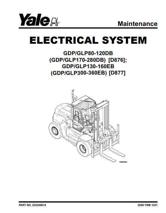 Manual Sistema Eléctrico Montacarga Yale GDP Series – manualesdemaquinaria
