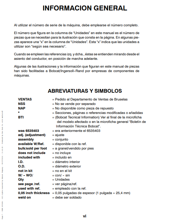 Manual De Partes Excavadora Compacta Bobcat E26 Manualesdemaquinaria