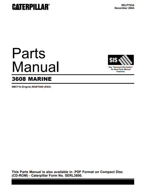 Manual de Partes Motor Caterpillar 3608 – manualesdemaquinaria