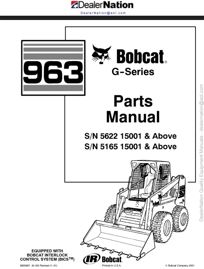Manual de Partes Minicargador Bobcat 963 Serie G – manualesdemaquinaria