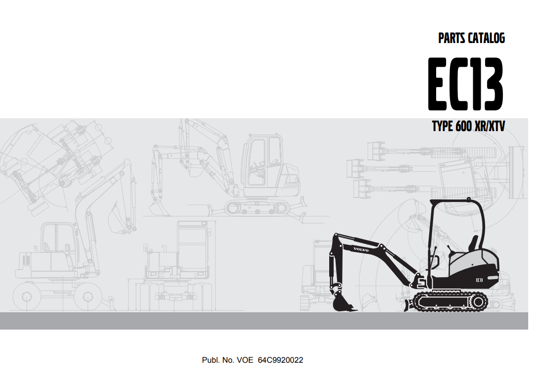 Manual de Partes Mini Excavadora Volvo EC13 – manualesdemaquinaria