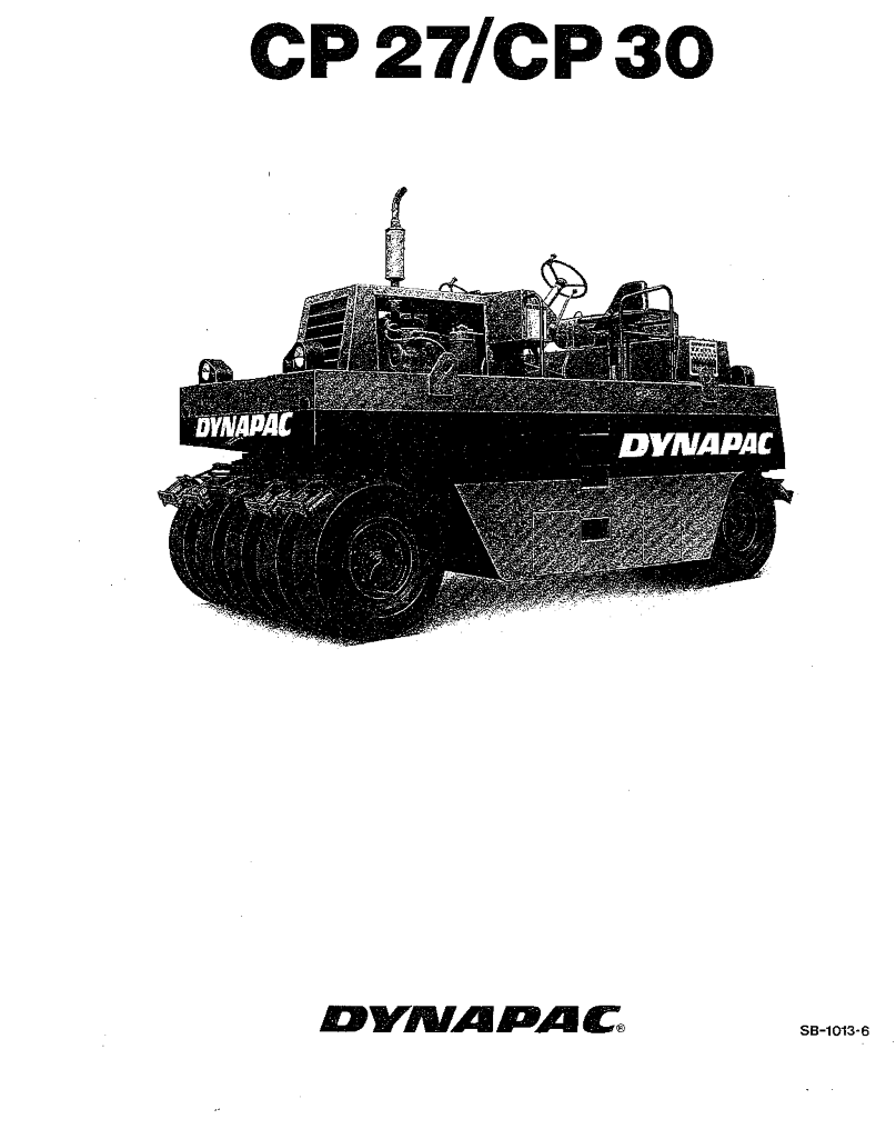 Manual de Partes Rodillo Vibratorio Dynapac CP27, CP30 SERIES ...